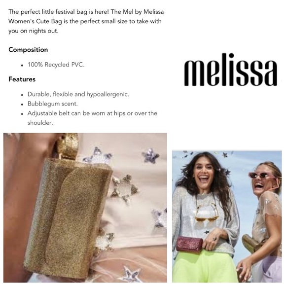 Mel by Melissa | Bags | Rare Melissa Cute Womens Glitter Jelly Belt Bag ...